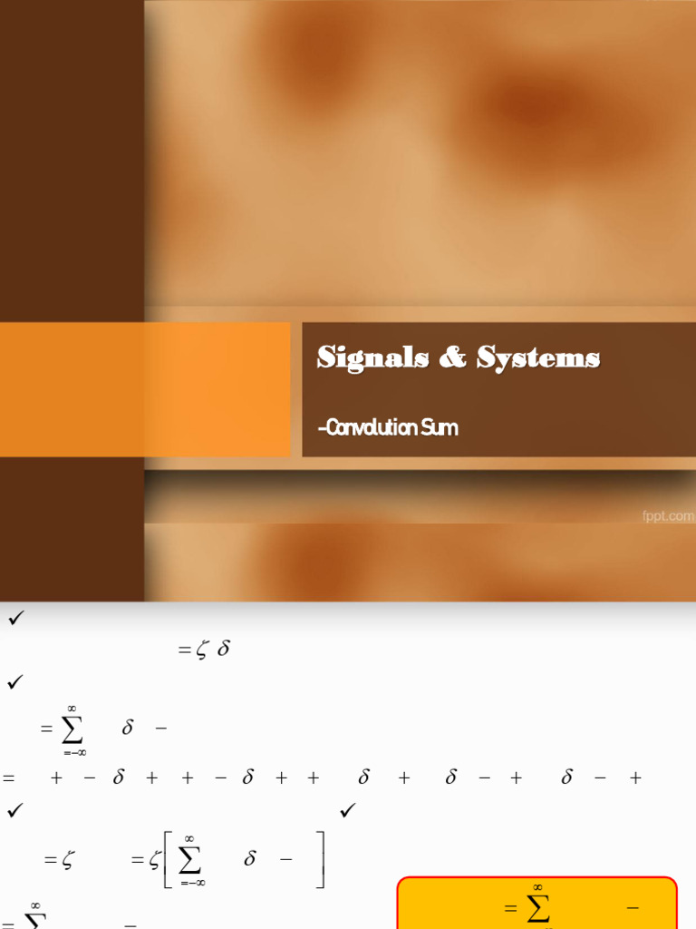 Convolution Sum | PDF | Control Theory | Theoretical Computer Science