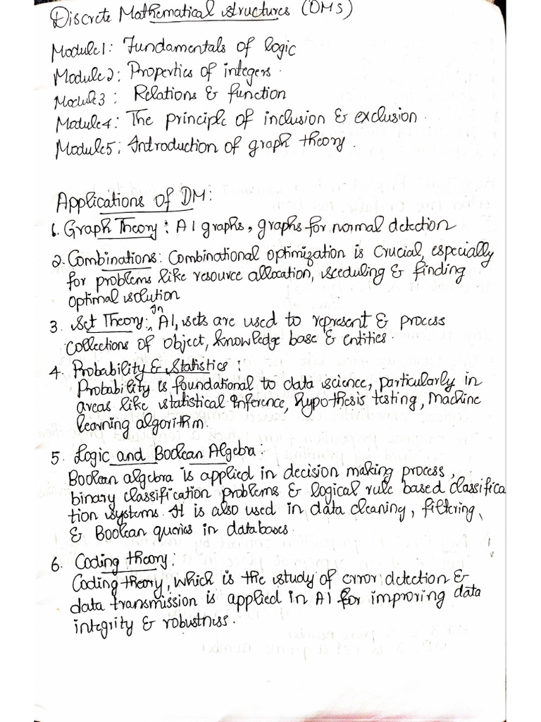 Discrete Mathematics Notes | PDF