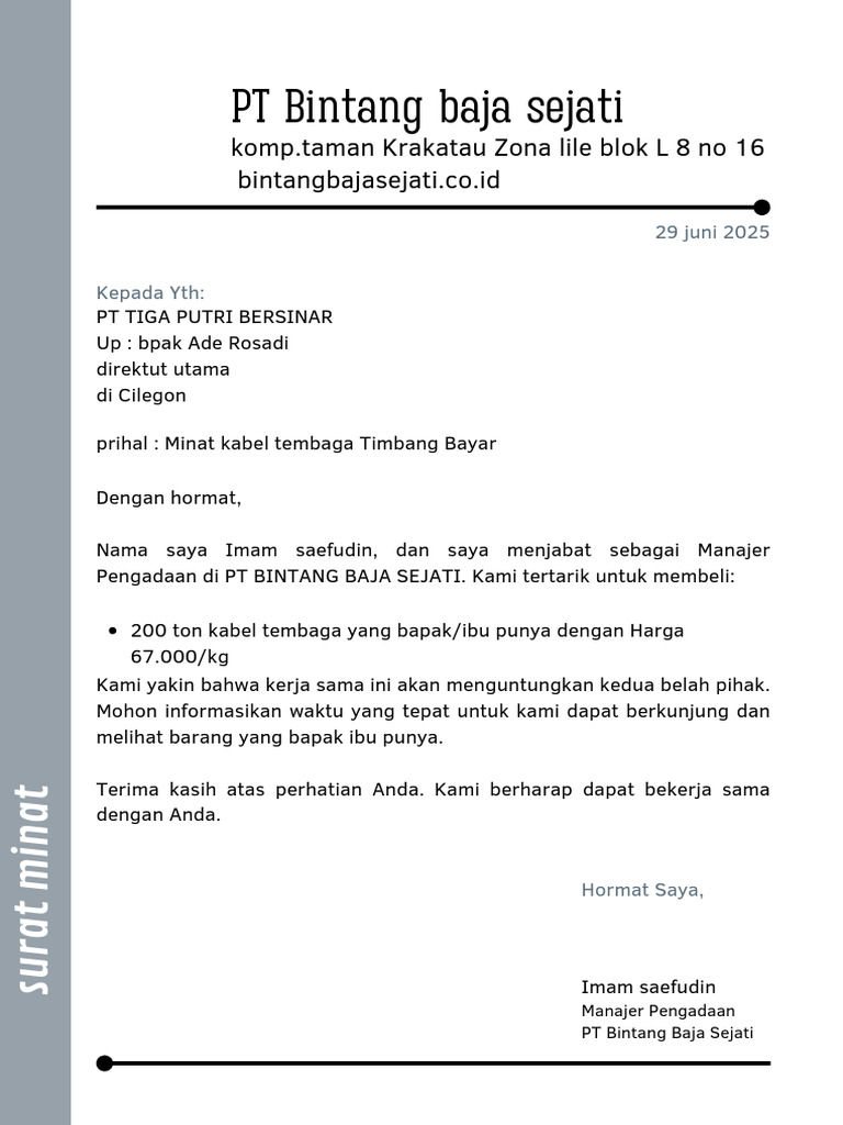 Biru Putih Modern Surat Minat Pembelian Dokumen A4 - 20250629 - 172211 - 0000 | PDF
