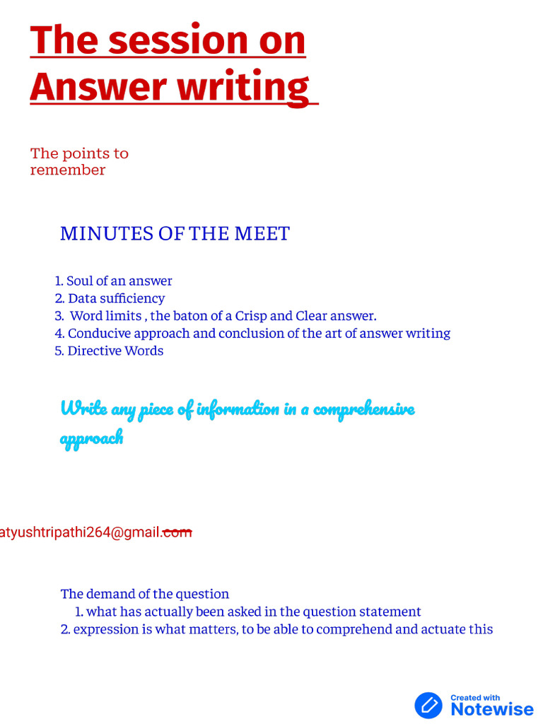 Answer Writing Session | PDF