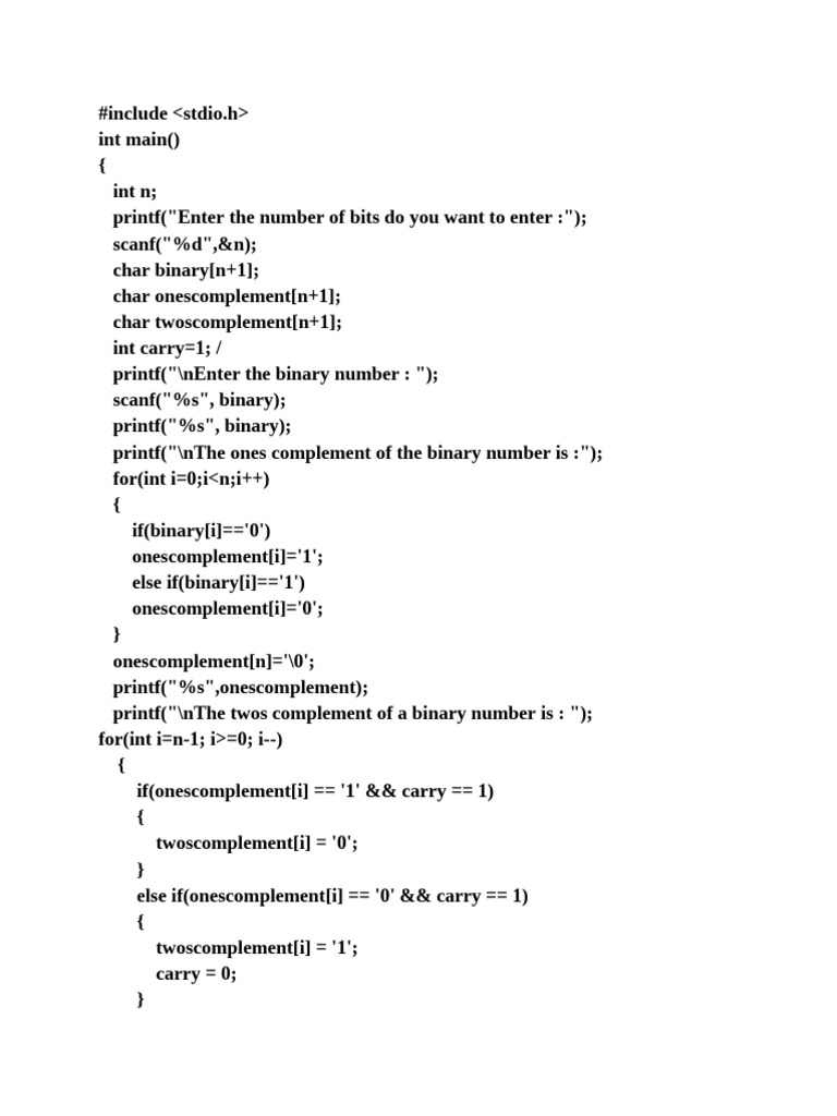 2's Complement | PDF