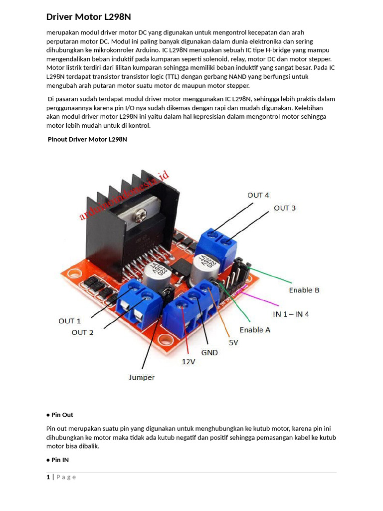 Panduan Lengkap Driver Motor L298N | PDF