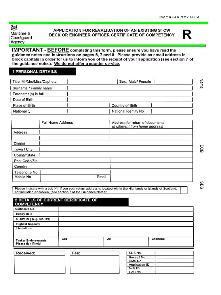 Uk Coc Application | PDF