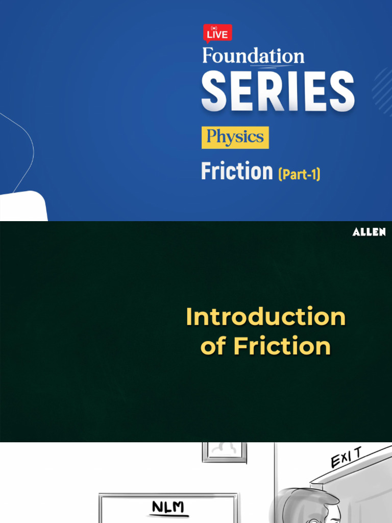 Physics - Friction (Part-1) | PDF | Friction | Force