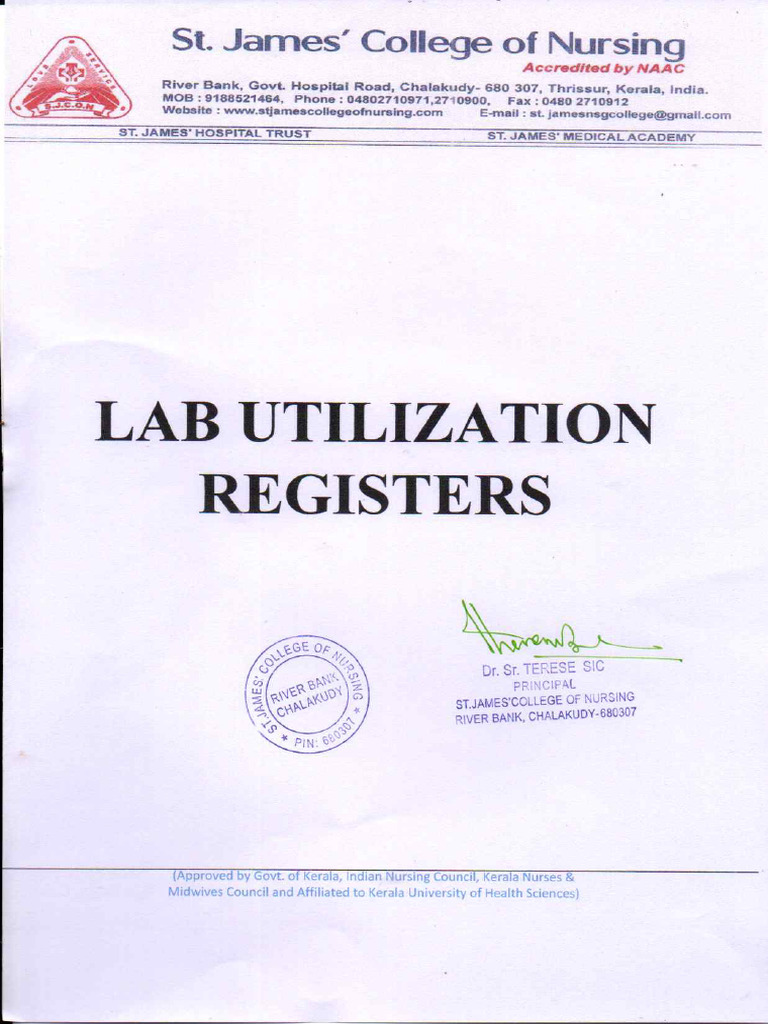 Lab Utilization Register | PDF