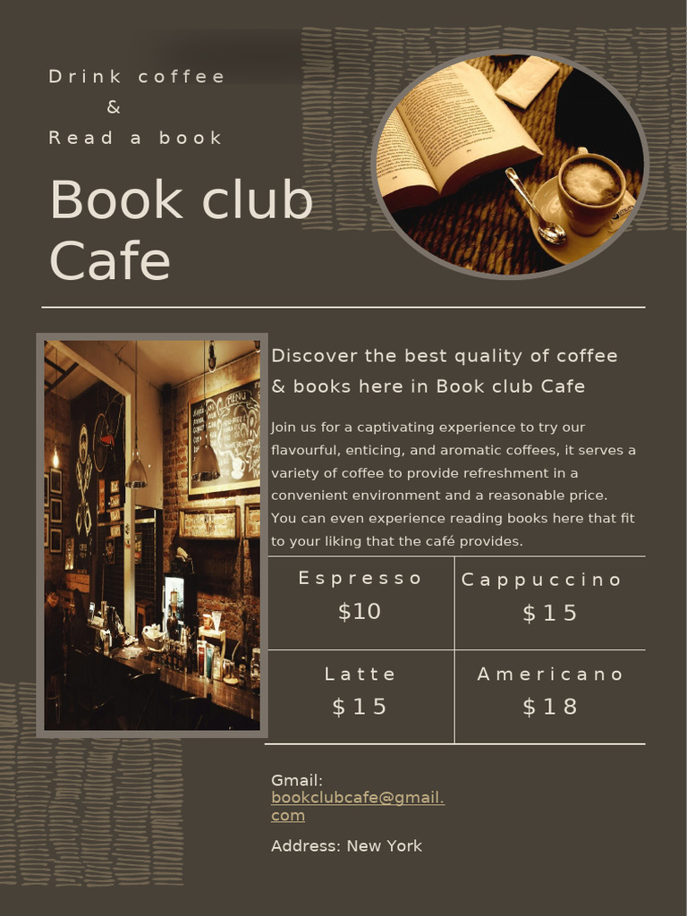 Book Club Cafe: Coffee & Reading Experience | PDF