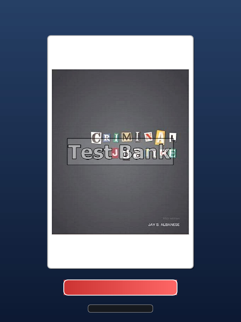 Complete Bundle Criminal Justice 5th Edition Albanese | PDF | Crimes ...