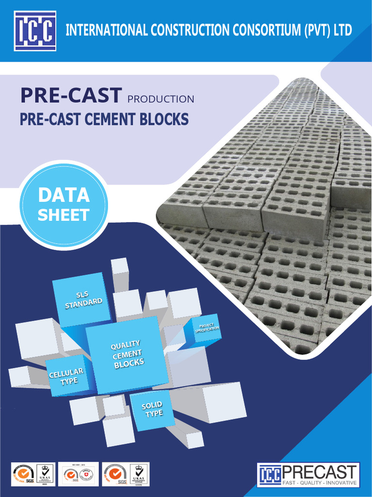 ICC Cement Blocks Specifications Sri Lanka | PDF | Cement | Brick