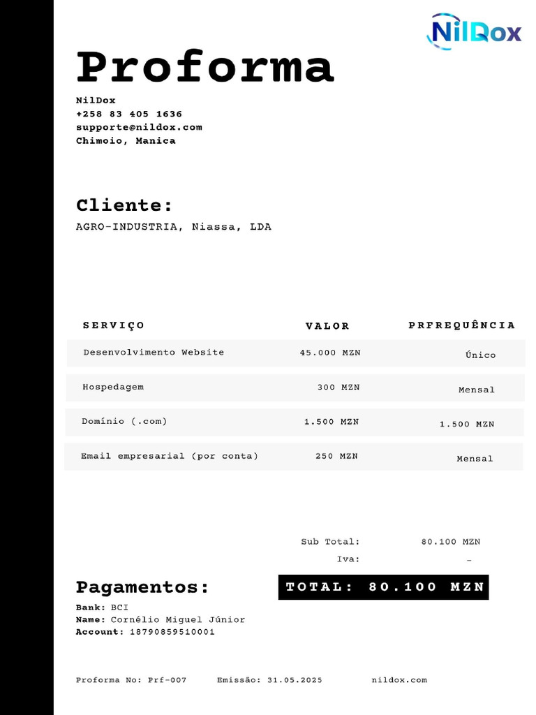 Proforma - Web Services | PDF