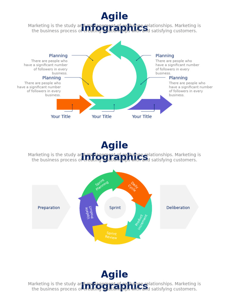 Agile Diagram Infographics Template | PDF | Marketing | Agile Software ...