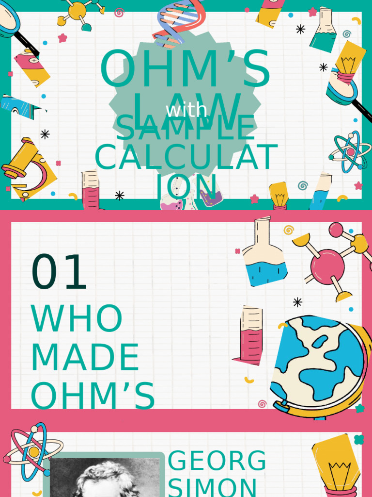 Ohm's Law With Sample Calculation | PDF | Electric Current | Voltage