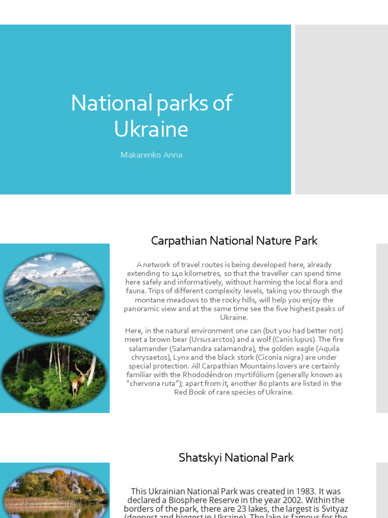 National Parks of Ukraine Overview | PDF