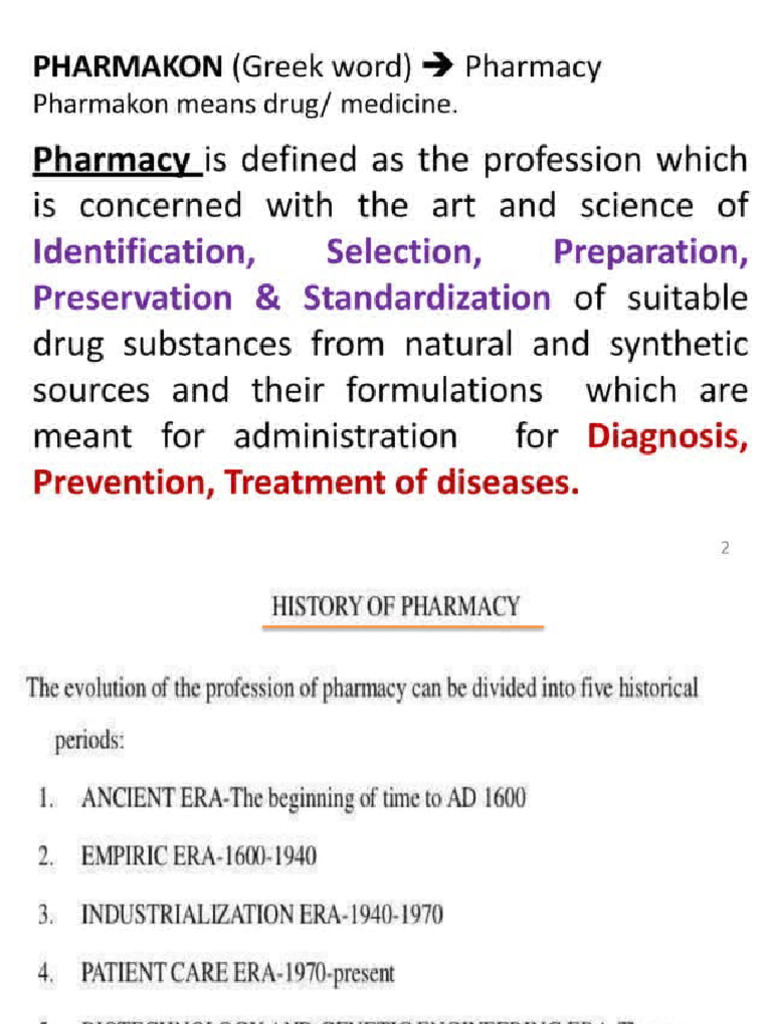 History of Pharmacy | PDF