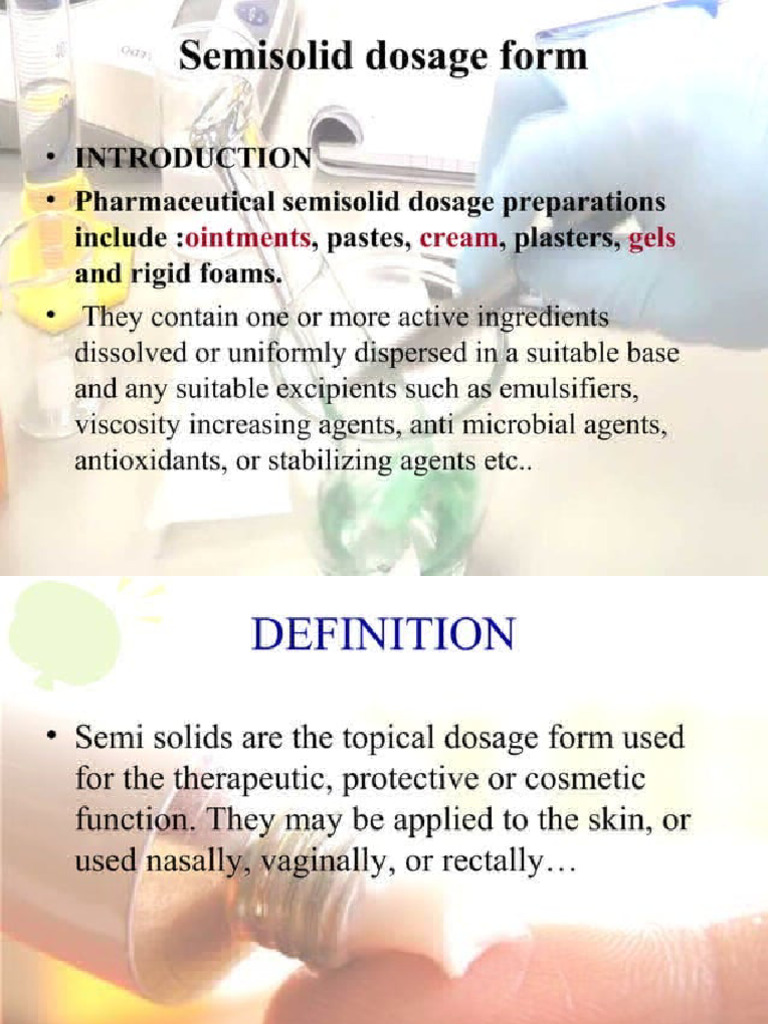 Semisolid Dosage Form | PDF