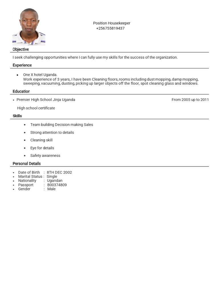Wambette Cyrus CV | PDF