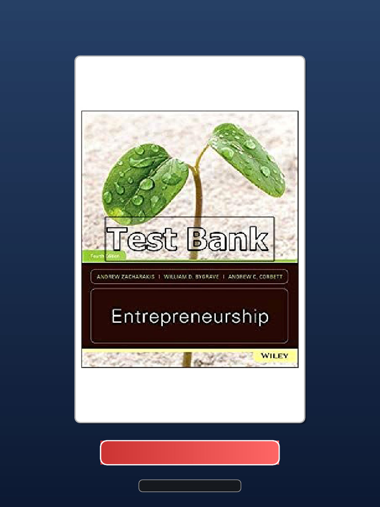 Complete Bundle Entrepreneurship 4th Edition Zacharakis | PDF ...