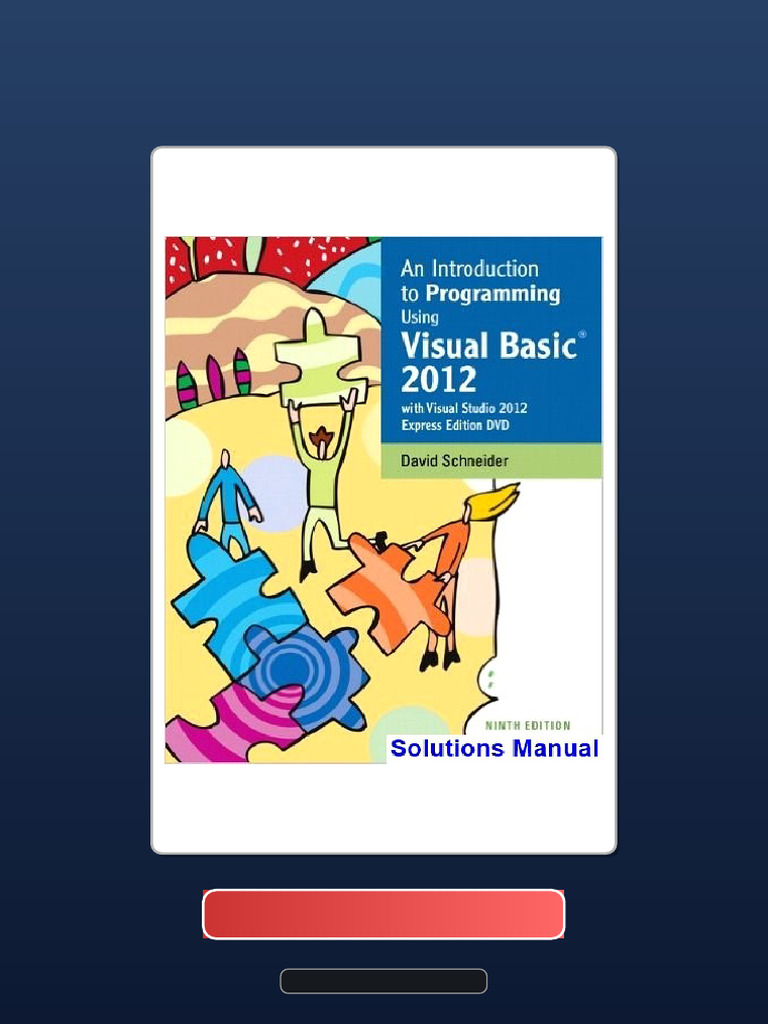 Complete Bundle Introduction To Programming Using Visual Basic 2012 9th Edition Schneider | PDF ...