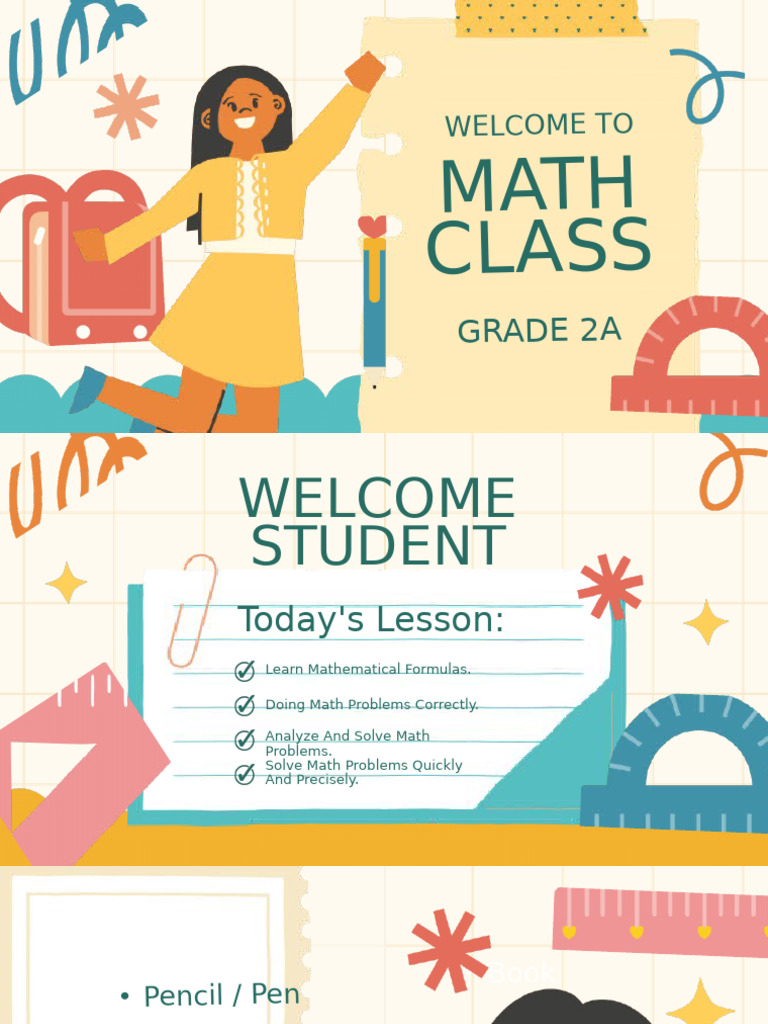 Cream Colorful Playful Math Class Presentation | PDF