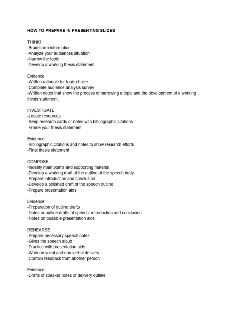 How To Prepare in Presenting Slides | PDF | Knowledge | Information