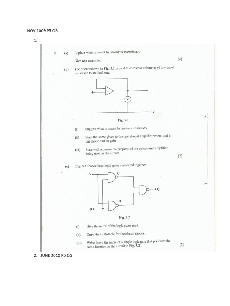 Electronics Worksheet | PDF