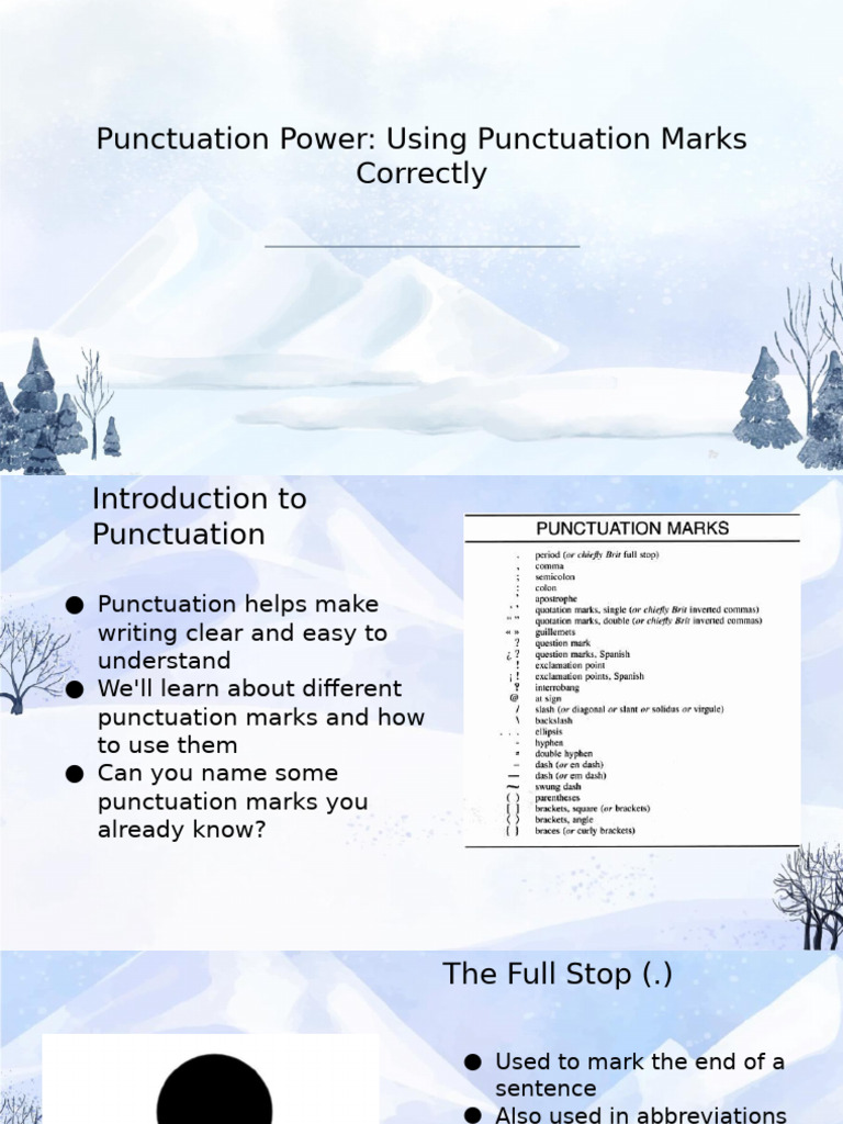 Presentation - Punctuation | PDF | Punctuation | Quotation Mark