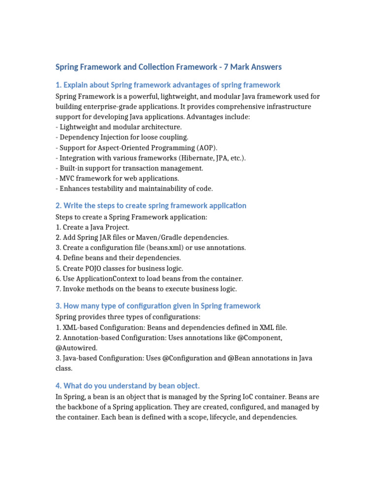 Spring Framework 7 Key Features Explained | PDF | Spring Framework ...