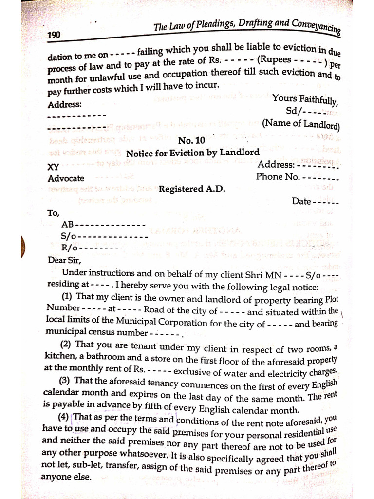 Notice of Ejectment To Tenant | PDF