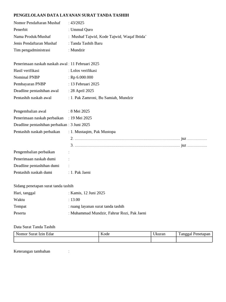 Sirkulasi Ummul Qura 43 2025 | PDF