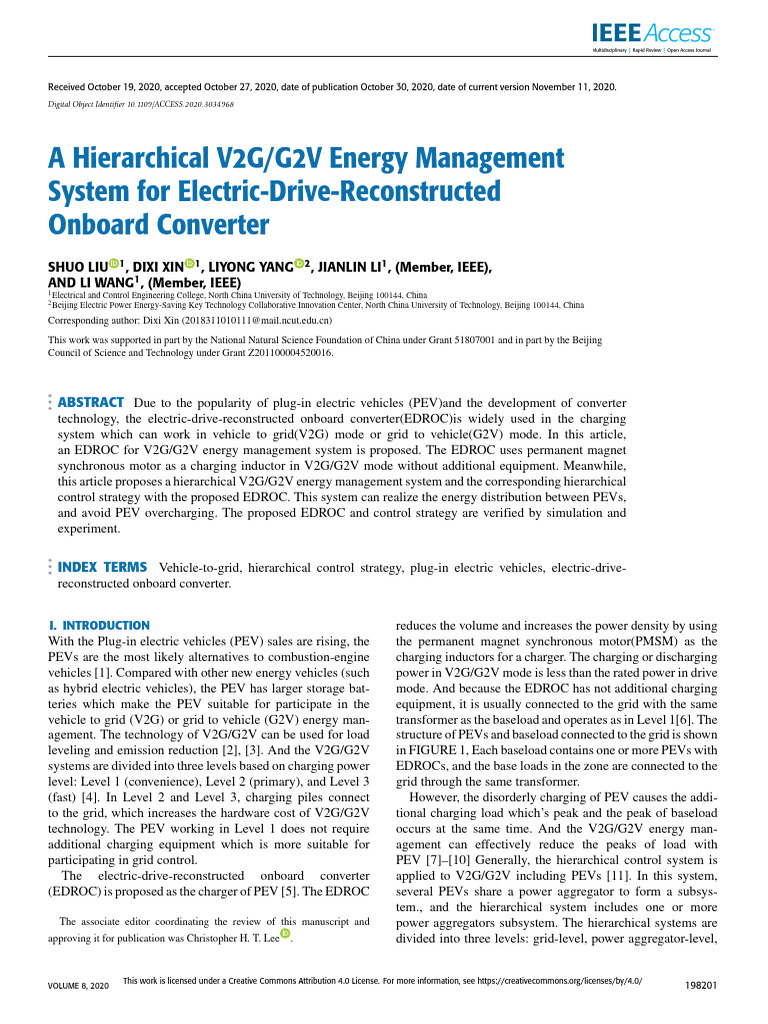 A Hierarchical V2G G2V Energy Management System For Electric-Drive-Reconstructed Onboard ...
