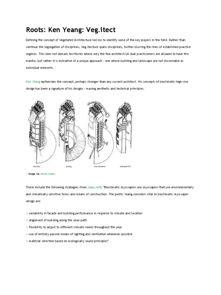 Ken Yeang's Bioclimatic Architecture | PDF | Art