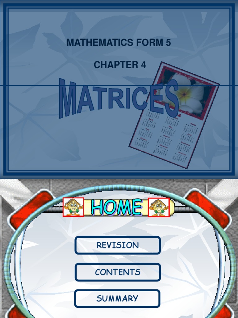Matrices (Form 5) | PDF | Matrix (Mathematics) | Multiplication