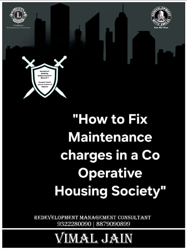 How To Fix Maintenance Charges in A Co Operative Housing Society | PDF