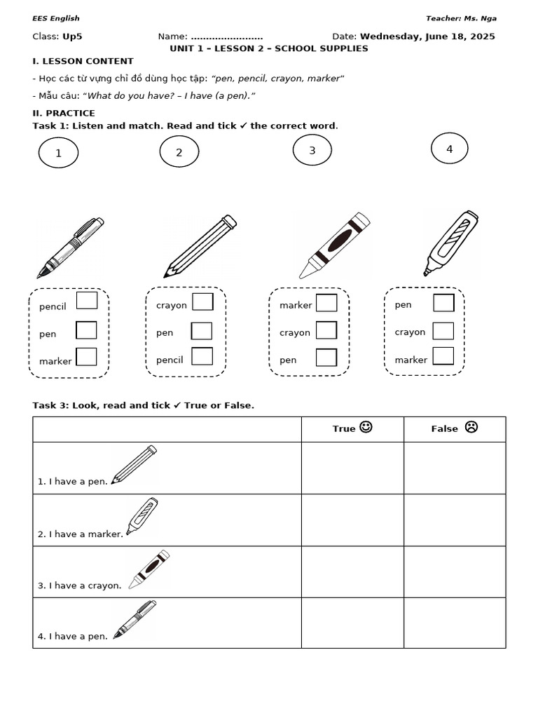 Up5-Unit 1-Lesson 2.in 14 Ban | PDF