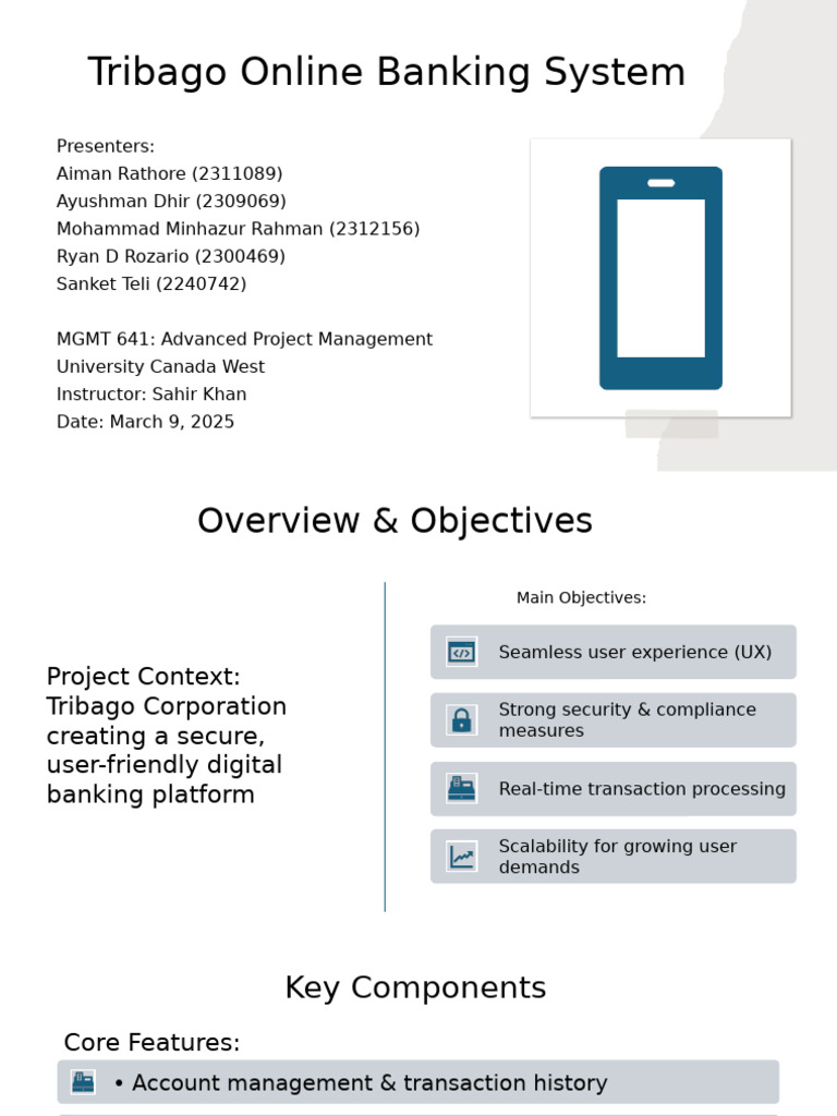 Tribago Online Banking System Overview | PDF | Scrum (Software ...