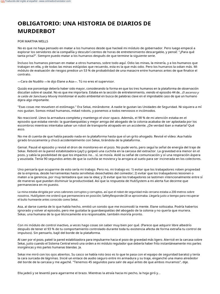 Wells Martha - The Murderbot Diaries 0.5 - Compulsory - En.es | PDF