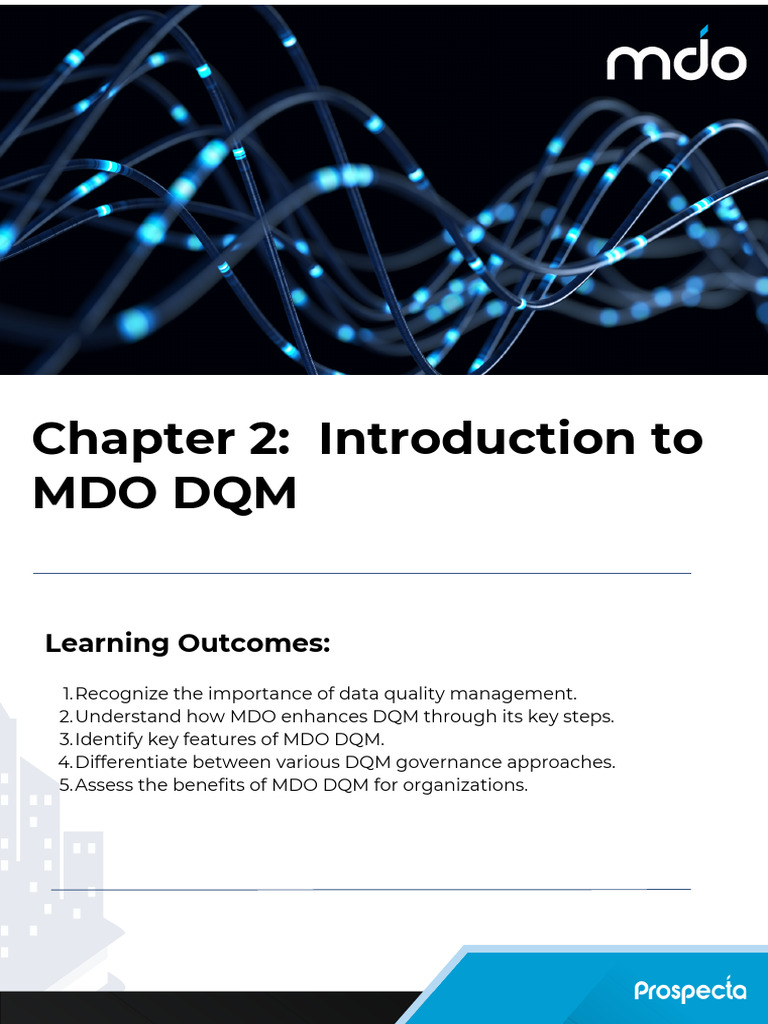 Chapter 2 - MDO Data Quality Management (DQM) | PDF | Data Quality | Quality Management