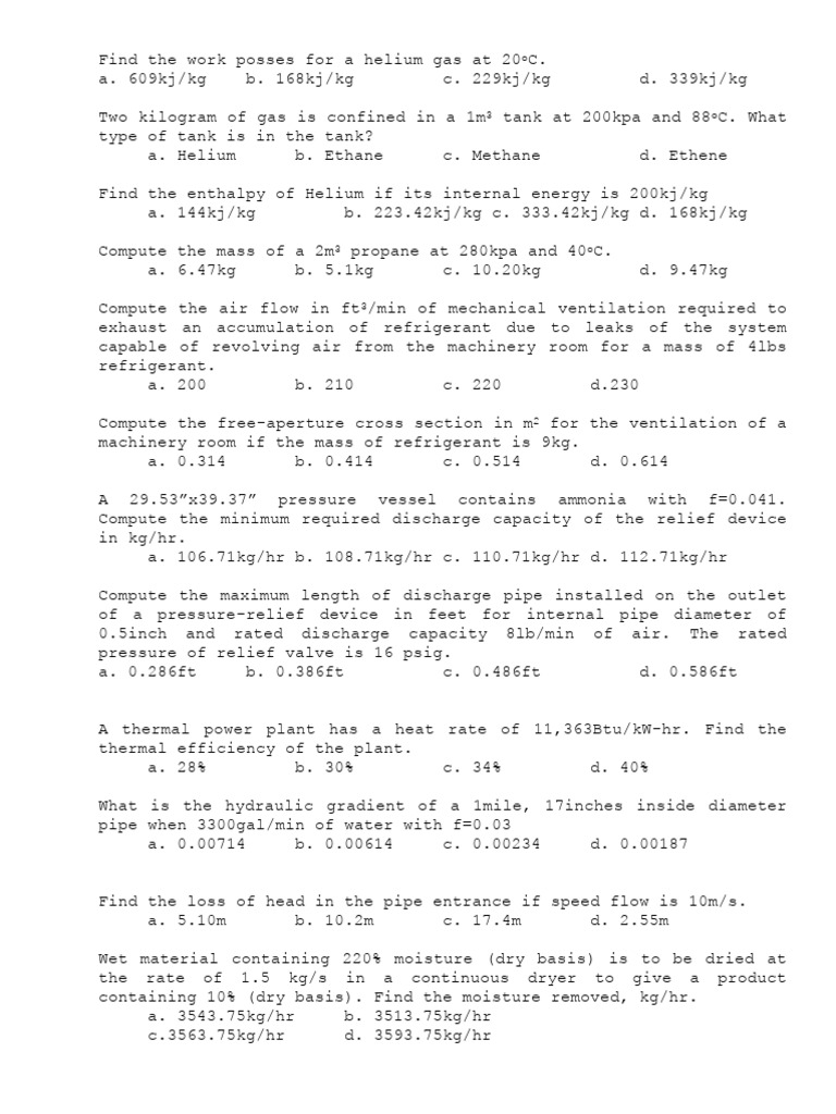 PPE - Thermodynamics, Refrigeration, Combustion, Power Plant | PDF ...