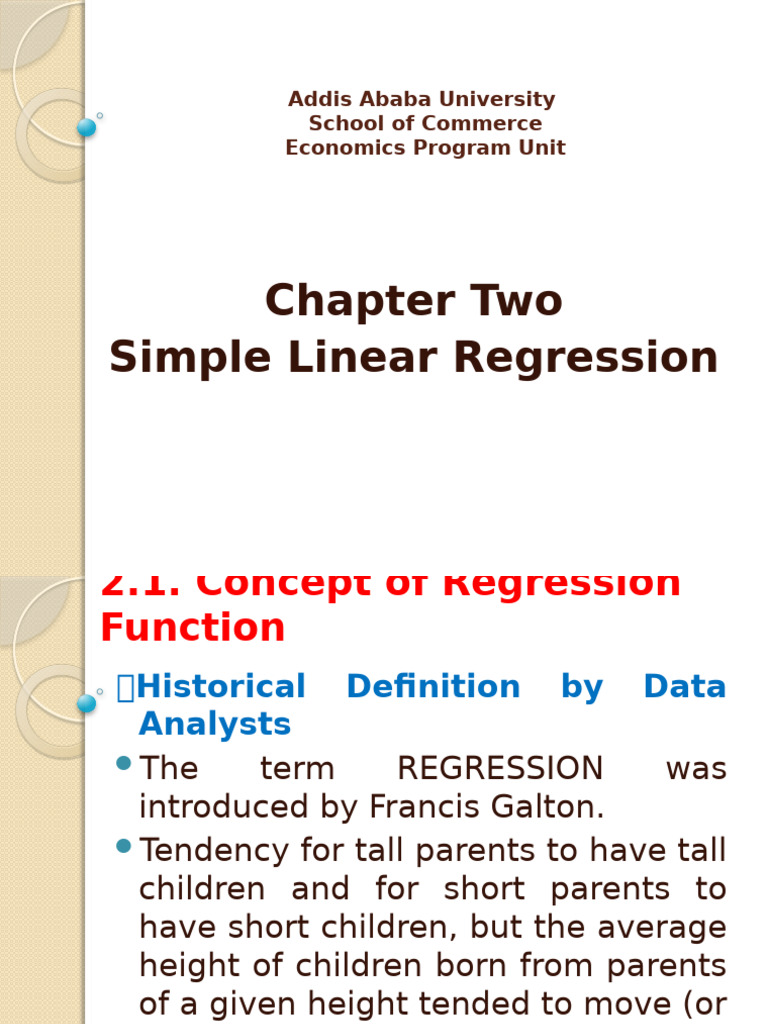 Simple Linear Regression Overview | PDF | Linear Regression | Ordinary ...