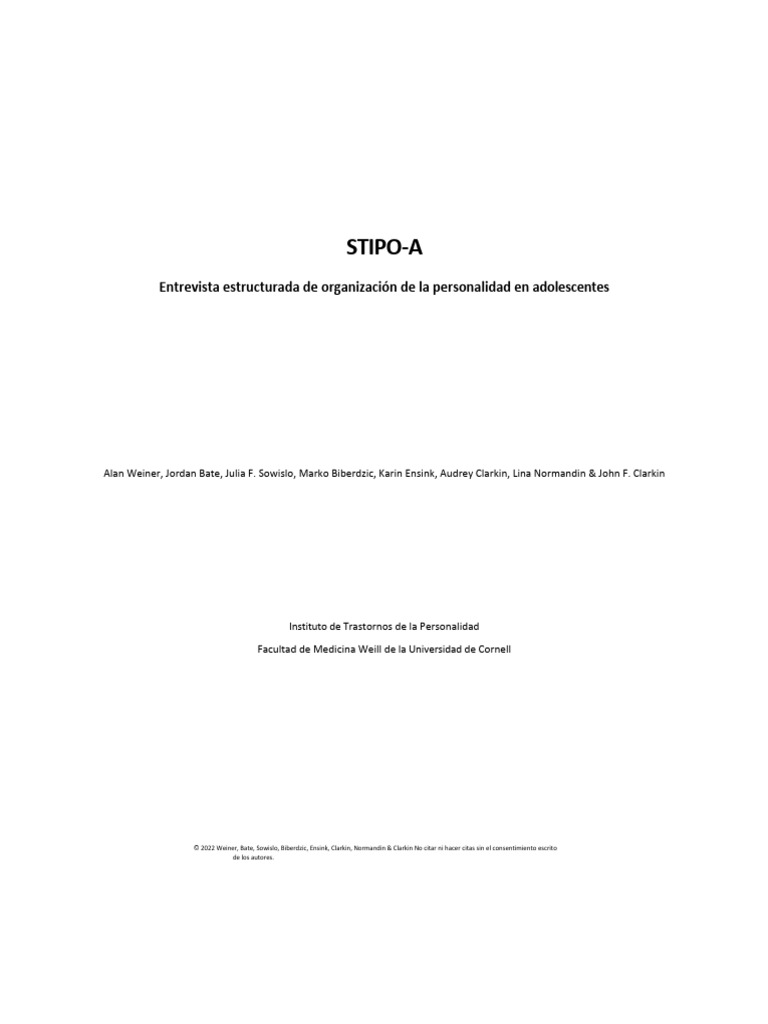 STIPO A Espanol | PDF | Pensamiento | Temor