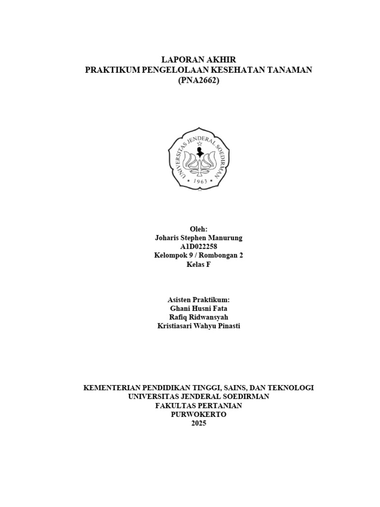 A1D022258 - Joharis Stephen Manurung - Laporan Akhir Praktikum ...