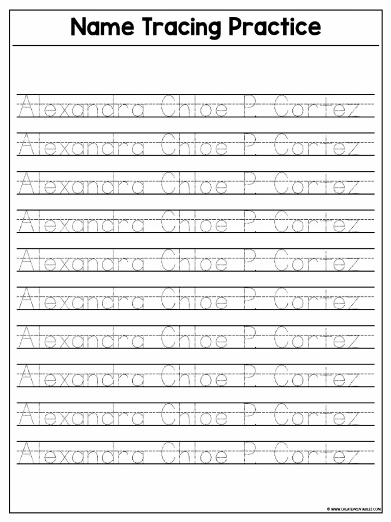 Name Tracing Practice C22A C535 CF2A | PDF