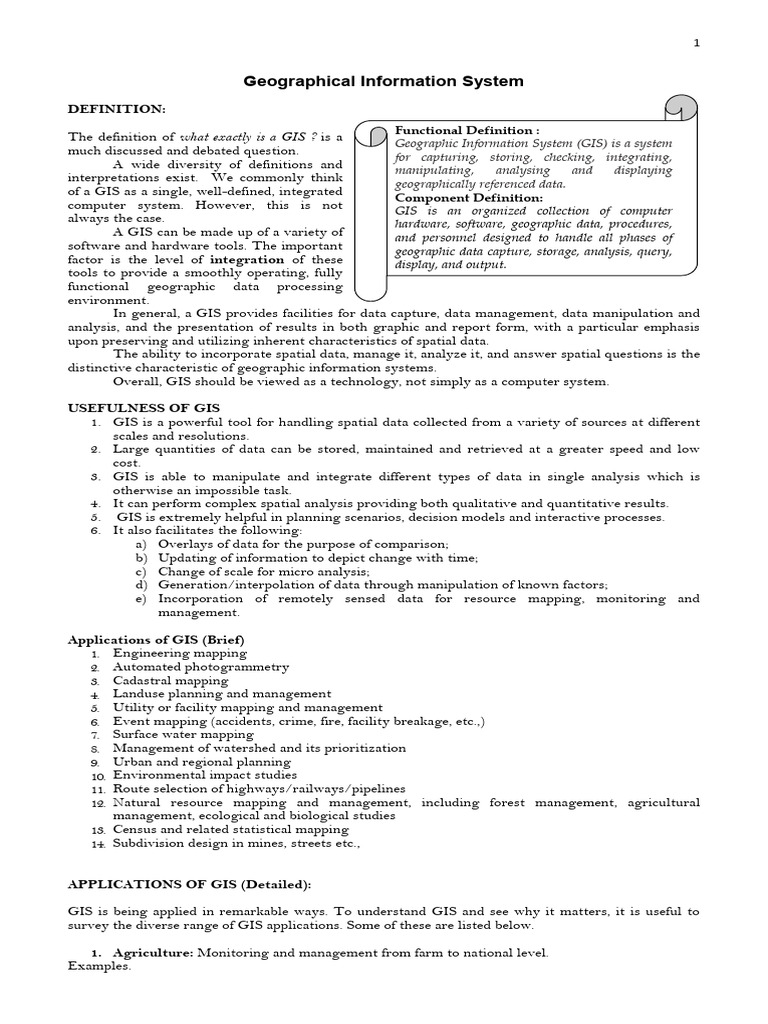 Understanding Geographic Information Systems | PDF | Geographic ...