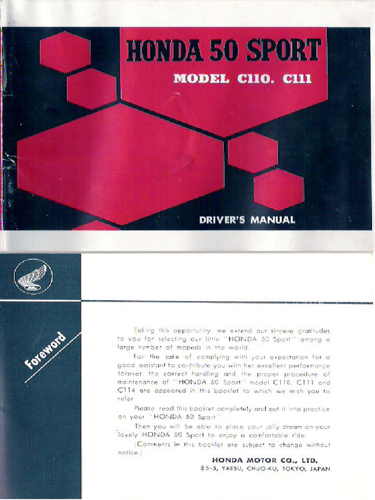 C110 C111 English Ownersmanual | PDF