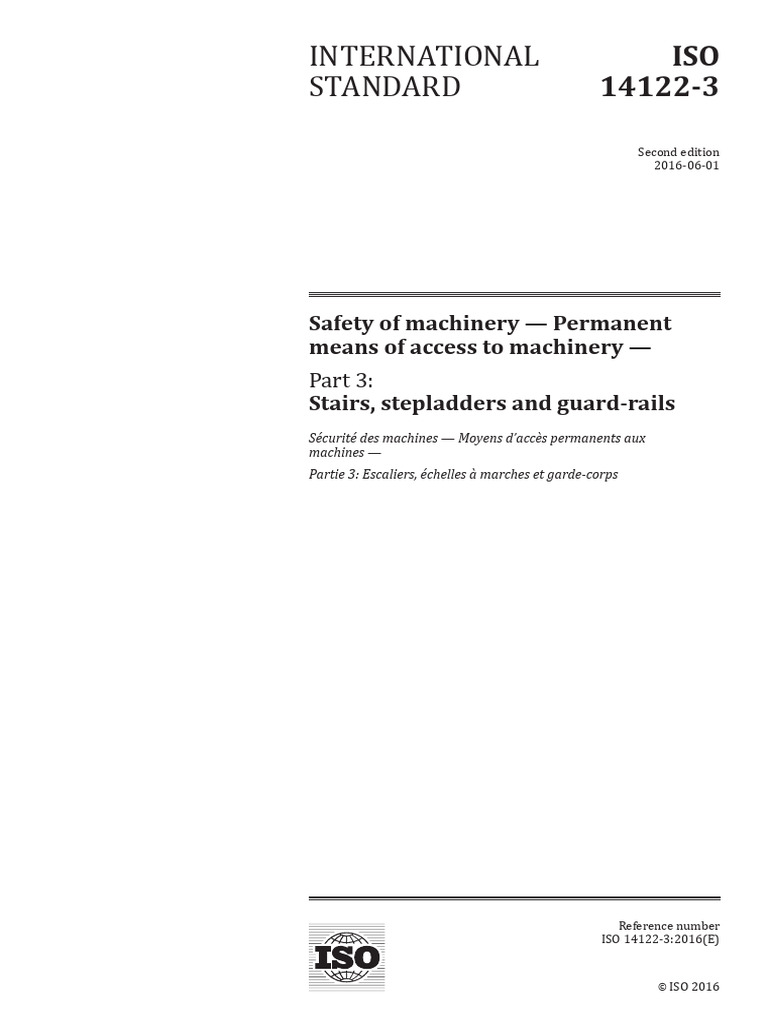 Iso 14122-3 | PDF | International Organization For Standardization ...