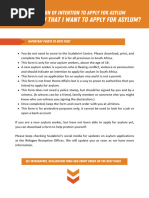 Declaration of Intention To Apply For Asylum SA | PDF | Asylum Seeker ...