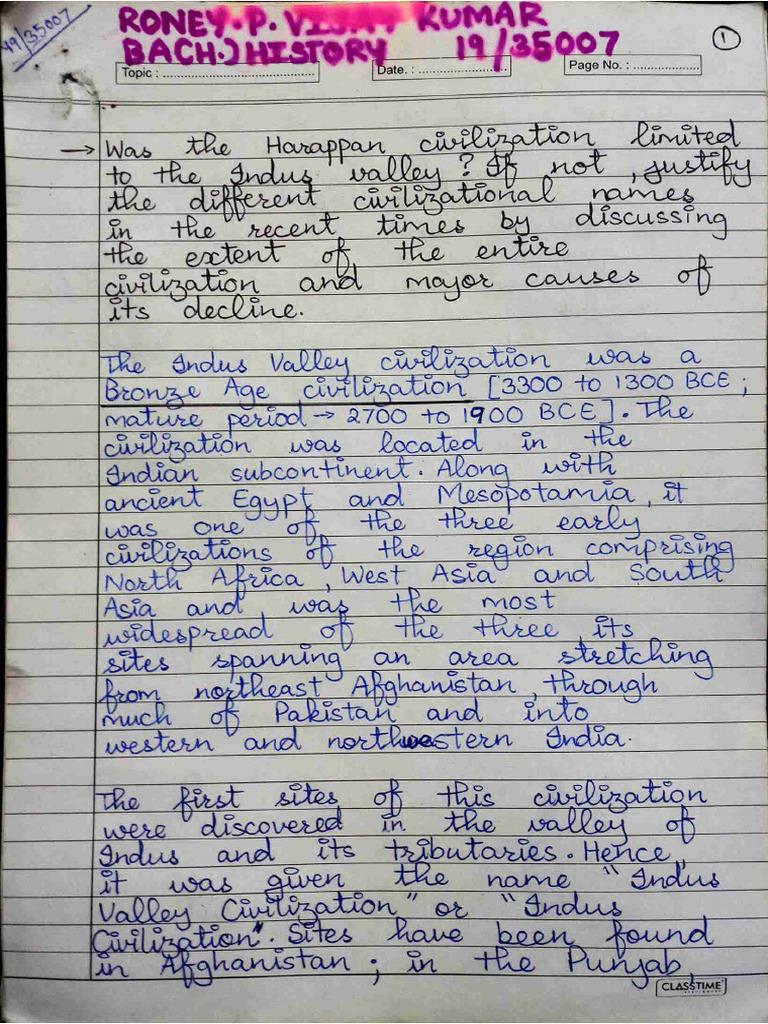 Harappan Civilization Assignment | PDF