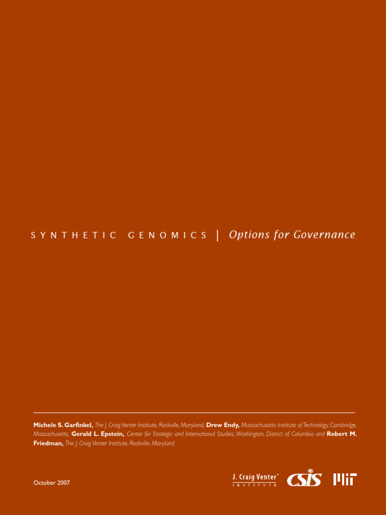 Synthetic Genomics Report | PDF | Base Pair | Oligonucleotide