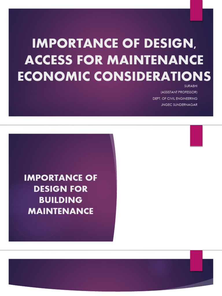 Design Strategies for Building Maintenance | PDF | Net Present Value