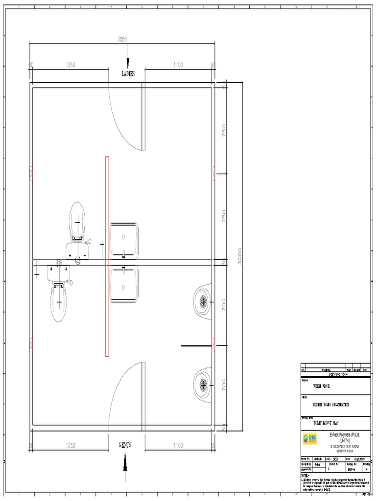 Toilet Layout Model | PDF