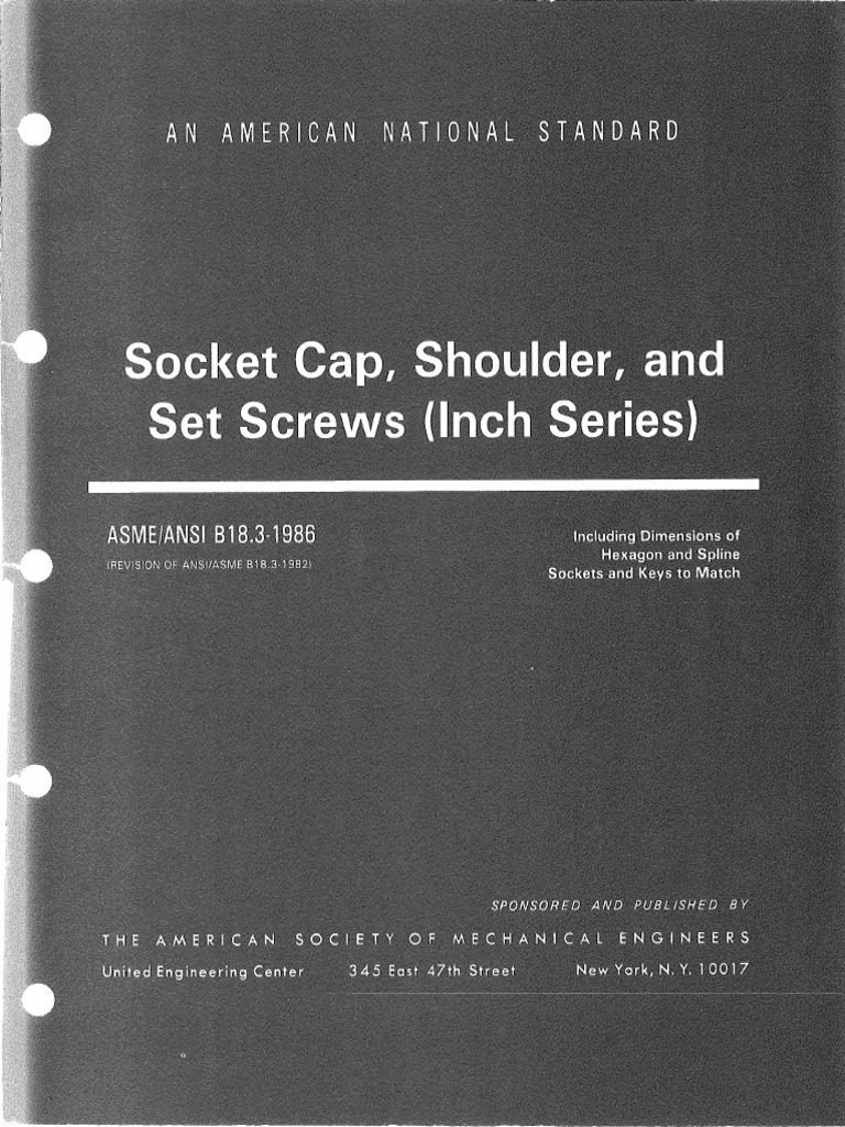 Asme B18.3-1986 | PDF